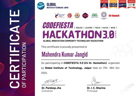 Hackathon Innovation Teamwork Continuouslearning Mahendra Jangid