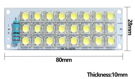 Led Module 24 Leds Piranha 10 14vdc Wit Domoticx