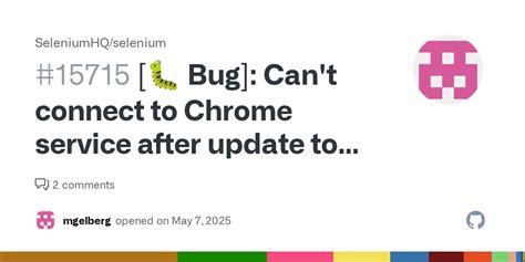 🐛 Bug Cant Connect To Chrome Service After Update To 136 · Issue