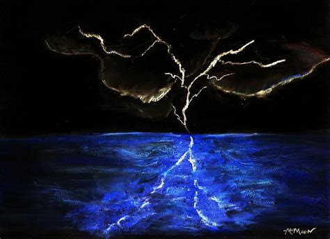 Lightning Strikes Drawing By Melvin Moon
