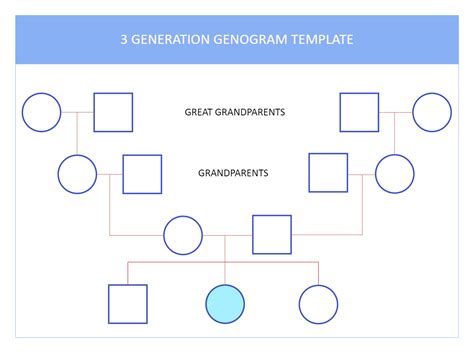 3 Generation Genogram Template Printable Word Searches