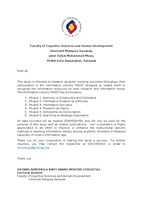 Mooc Student Consent Form Faculty Of Cognitive Sciences And Human
