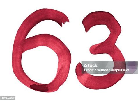 수채화 숫자 손으로 브러시로 그린 부르고뉴 빈티지 심볼 인사말 디자인 엽서 장식을위한 템플릿 0명에 대한 스톡 벡터 아트 및