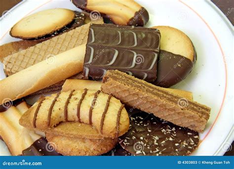 Assorted Cookies Stock Image Image Of Cookies Wafers 4303803