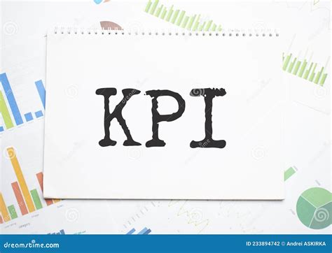 KPI A Text Label In The Planning Notepad And A Statistics Chart Market Analysis Successful