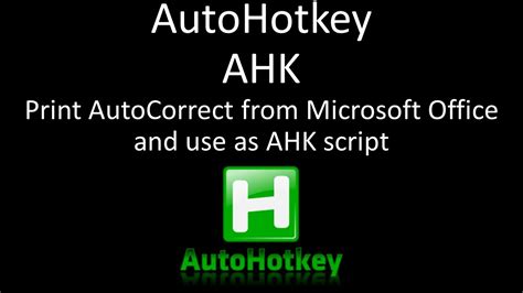 Autohotkey Ahk Print Autocorrect Entries From Microsoft Office And