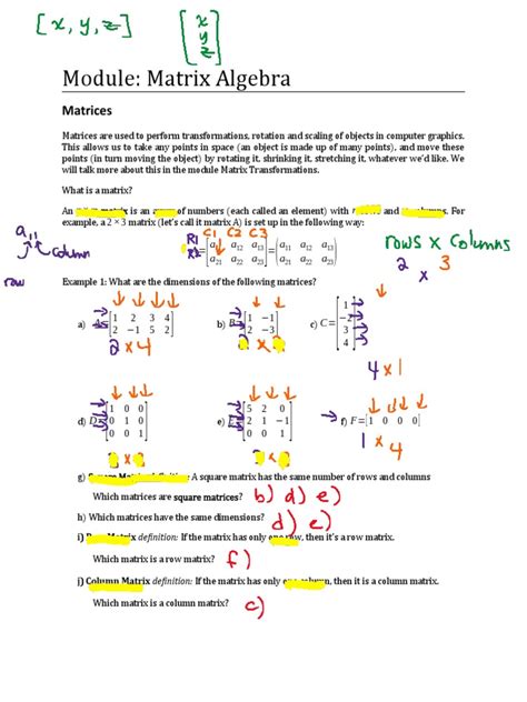 Matrix Algebra Slides Class Notes V5 S010 Week 13 B Apr 8 Pdf
