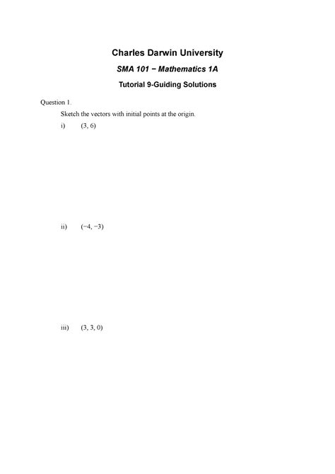 Sma101 Tutorial 9 Solutions 0 1 2 3 4 5 6 7 8 1 2 3 4 5 6 X Y 3 6