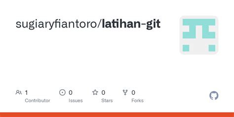 GitHub Sugiaryfiantoro Latihan Git