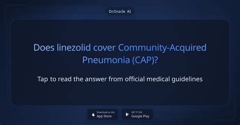 Does Linezolid Cover Community Acquired Pneumonia Cap