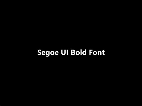 Segoe Ui Bold Font By Charlieaat On Deviantart