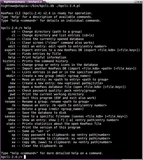 Kpcli A Command Line Interface For Keepass