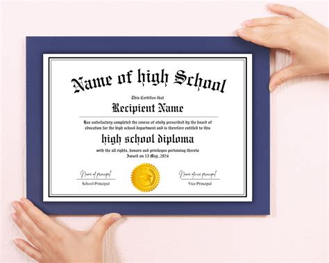 High School Diploma Printable 27 Real And Fake Diploma Templates High