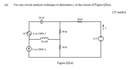 solved a use any circuit analysis technique to determine