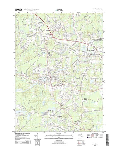 Maynard Massachusetts 2015 Usgs Old Topo Map Reprint 7x7 Ma Quad Old Maps