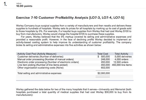 solved value 10 00 points exercise 7 10 customer