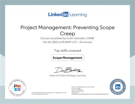 project management preventing scope creep sruthi veeradhi mspm csm