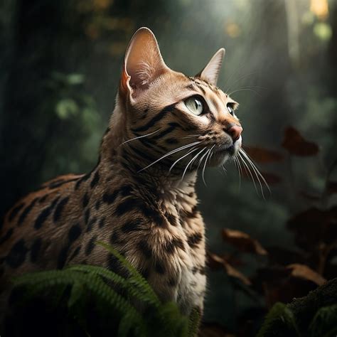 Premium Ai Image Cute Cat In The Natural Rainforest