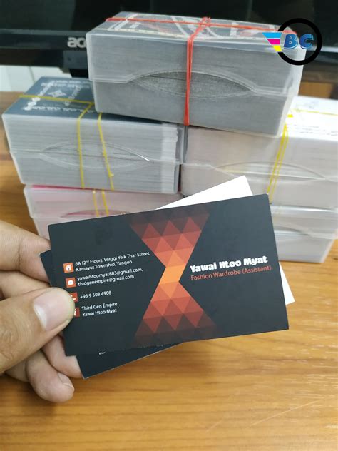 လိပ်စာကဒ်လုပ်ဖို့အတွက်ဆို Business Card Printing