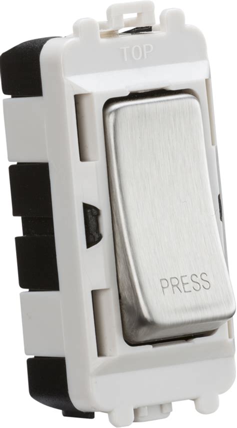 20AX 2 Way Retractive SP Module Marked PRESS Brushed Chrome ML Accessories