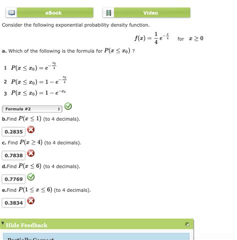 Solved Consider The Following Exponential Probability