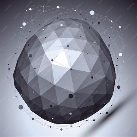 Premium Vector Vector Digital 3d Deformed Abstract Object Lattice Geometric Cybernetic