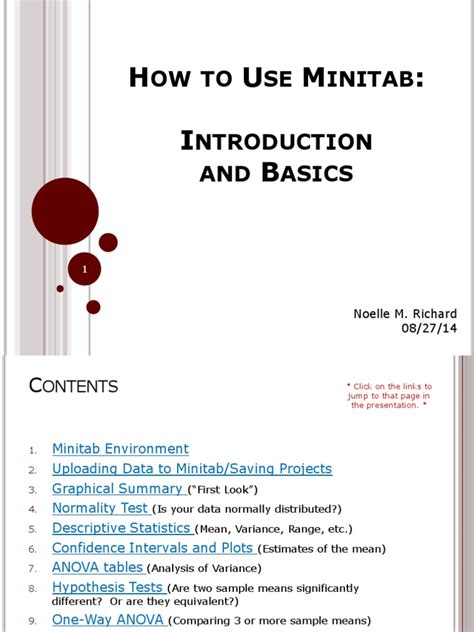 Pdf How To Use Minitab 1 Basics Dokumentips