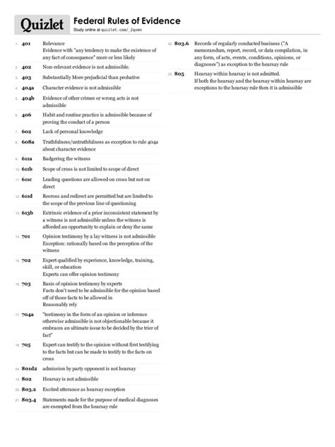 Federal Rules Of Evidence