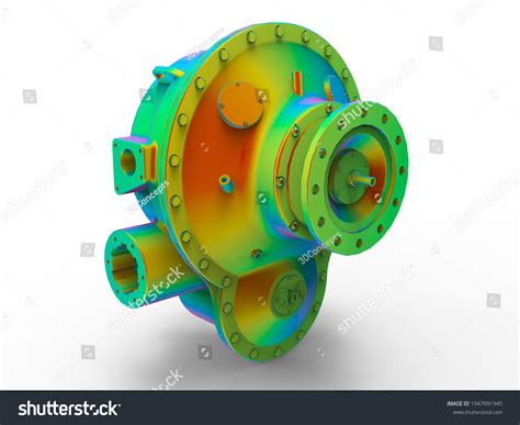 3d Rendering Gear Finite Element Assembly Stock Illustration 1947991945