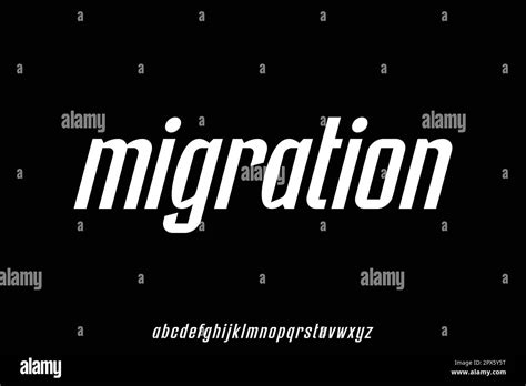 Modern Slant Sans Serif Display Font Vector Stock Vector Image And Art Alamy