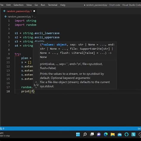 How To Generate A Random Password Using Python Shorts Programming Youtube