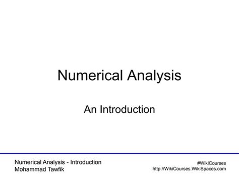 Numerical Methods And Its Applications Pptx