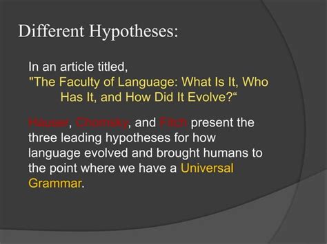 Chomskys Universal Grammar Pptx