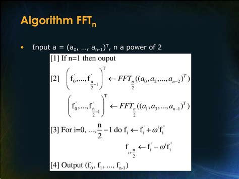 Ppt The Fast Fourier Transform And Applications To Multiplication Powerpoint Presentation Id