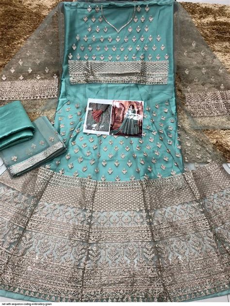 Net With Sequence Coding Embroidery Gown