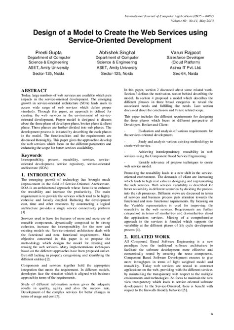 pdf design of a model to create the web services using service