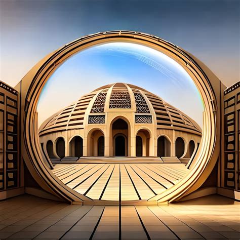 Premium Ai Image A Building With A Circular Design That Says The