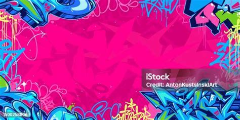 다채로운 현대 추상 도시 스타일 힙합 낙서 거리 예술 벡터 일러스트레이션 배경 템플릿 개념에 대한 스톡 벡터 아트 및 기타 이미지 개념 거리 아티스트 거리 예술