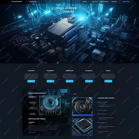 Premium Photo Website Layout Design Of Computer Repair Services0593 Creative Unique