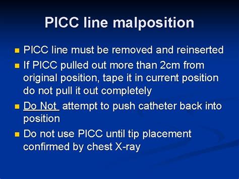 Peripherally Inserted Central Catheter PICC Trouble Shooting Chantal