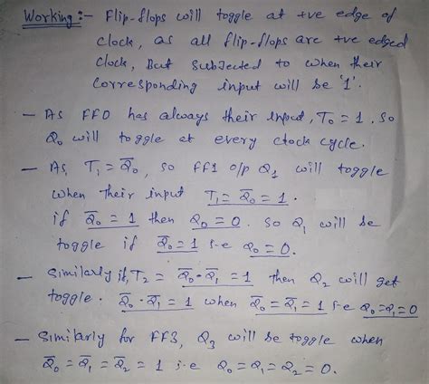 [solved] design a 4 bit synchronous count down and count up counter using t flip flops draw its