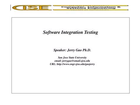 Ppt Software Integration Testing Powerpoint Presentation Free
