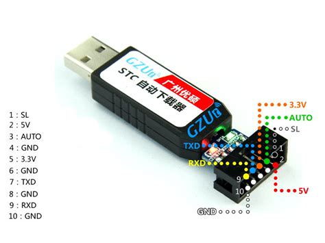 Stc Auto Programmer Stcisp Usb To Ttl Download Cable Ch340g 3 3v 5v