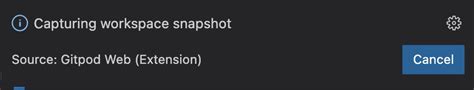 Cannot Generate A Workspace Snapshot · Issue 5862 · Gitpod Iogitpod