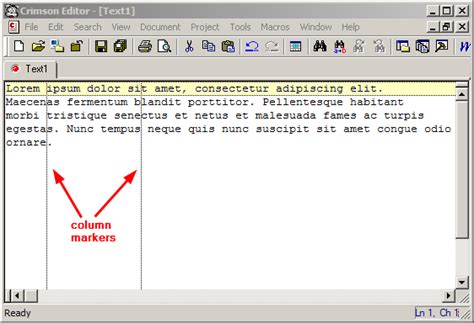 Text Editing With Column Markers Super User