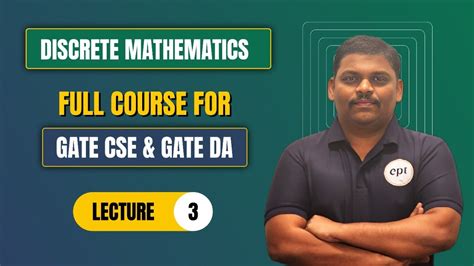 Discrete Maths Cse Legend Reddysir Lecture 3 Gate Cse Gate Da Youtube