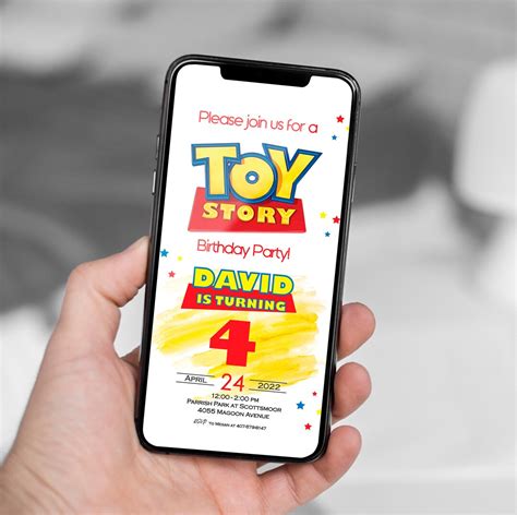 Toy Story Text Invitation Toy Story Birthday Invites Phone Text