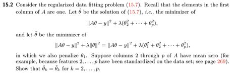 solved 15 2 consider the regularized data fitting problem
