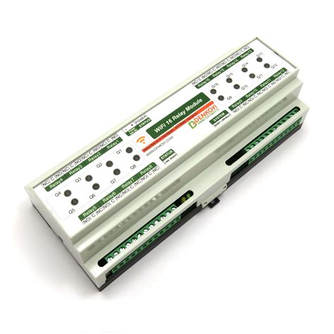 WiFi 16 Relay 10A Module Virtual Port TCP IP And UDP DIN Rail Box