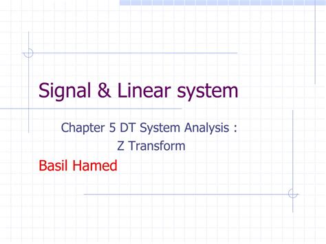 PPT Signal Linear System PowerPoint Presentation Free Download ID 5436812